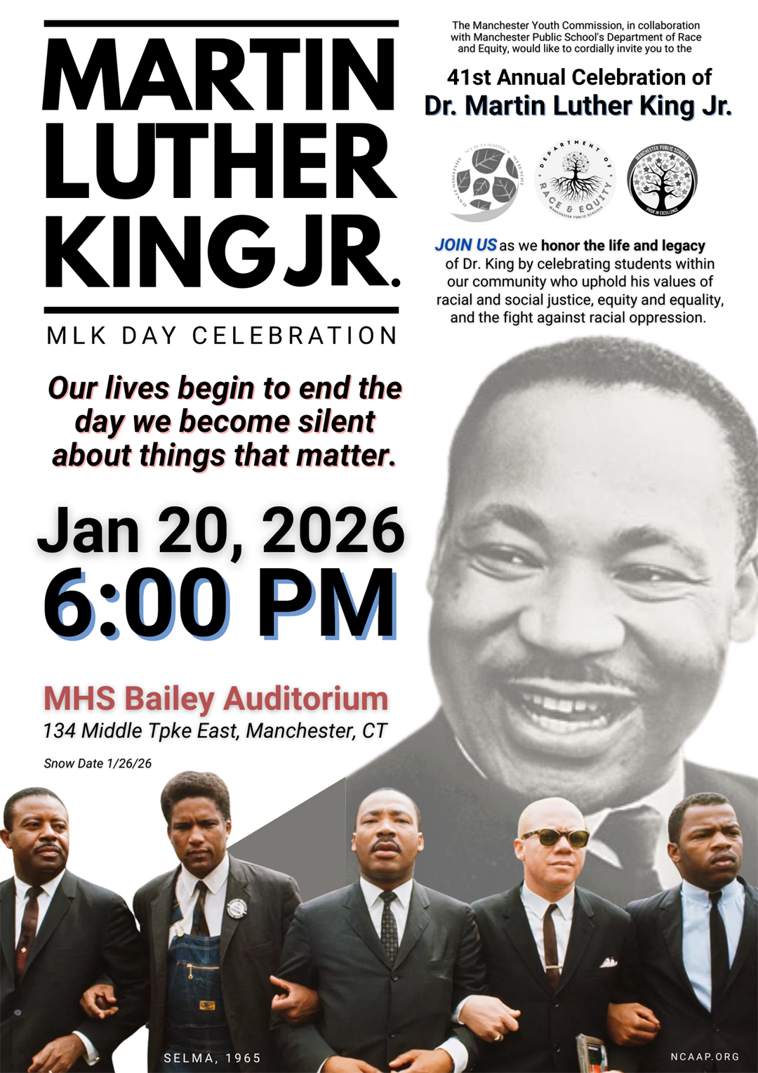 41st Annual Celebration of Dr. Martin Luther King Jr. Town of Manchester
