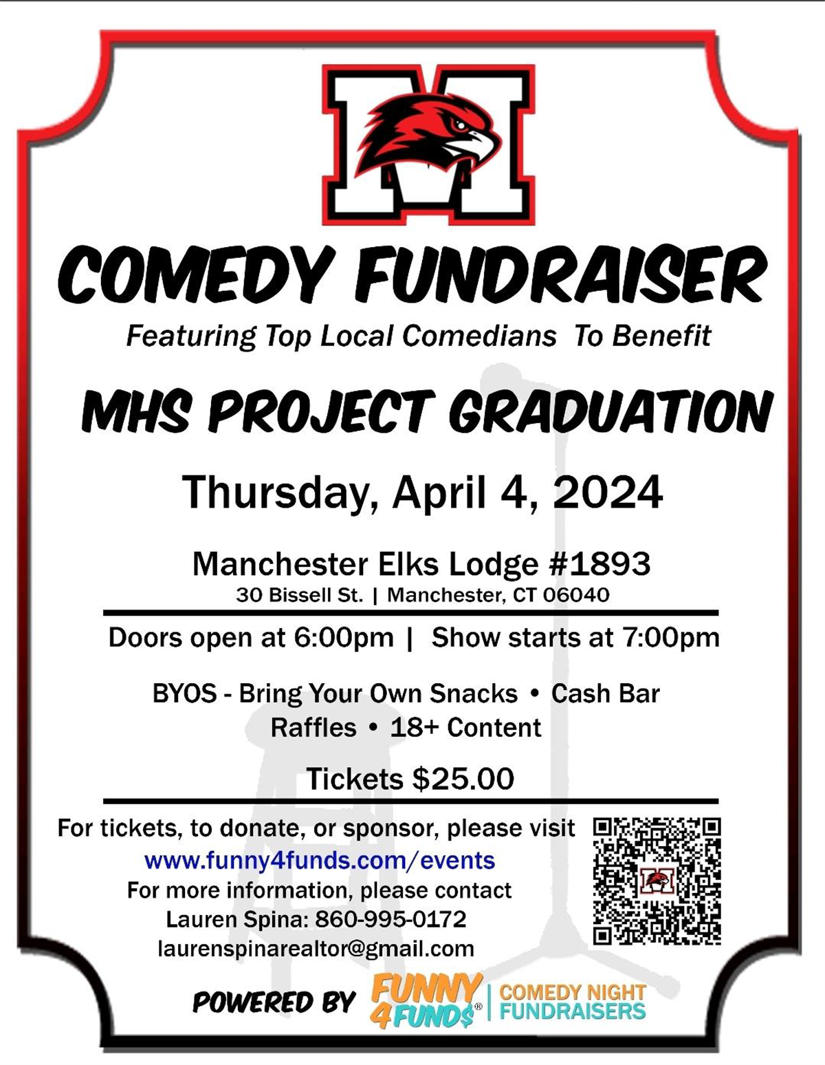 Manchester High School Project Graduation comedy night fundraiser Town ...