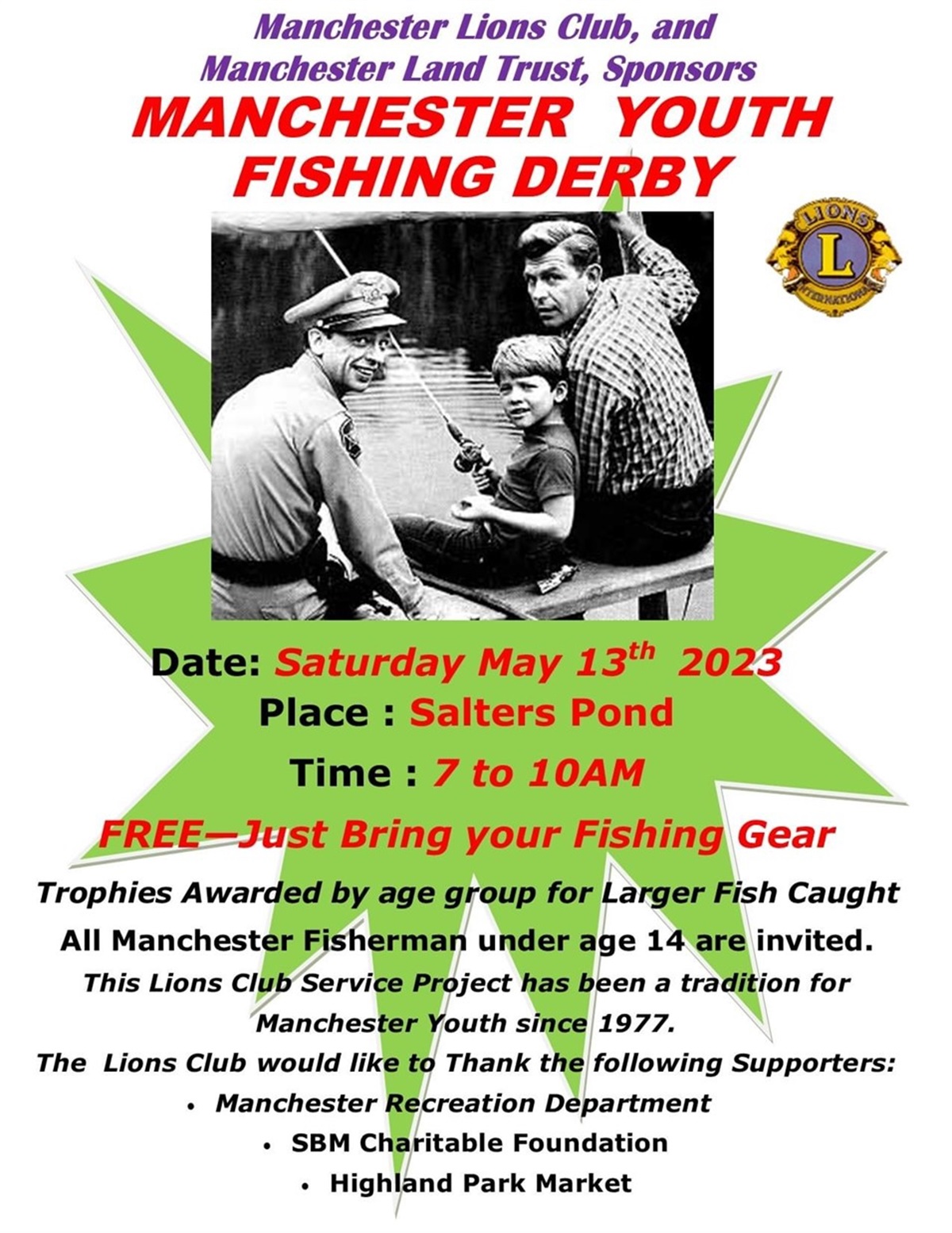 Youth Fishing Derby Town of Manchester